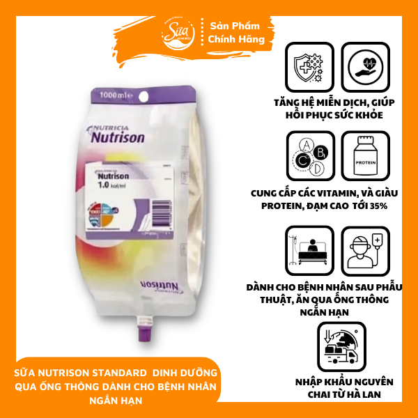 Sữa Nutrison Standard Dinh Dưỡng Cho Bệnh Nhân Ăn Qua Ống Thông